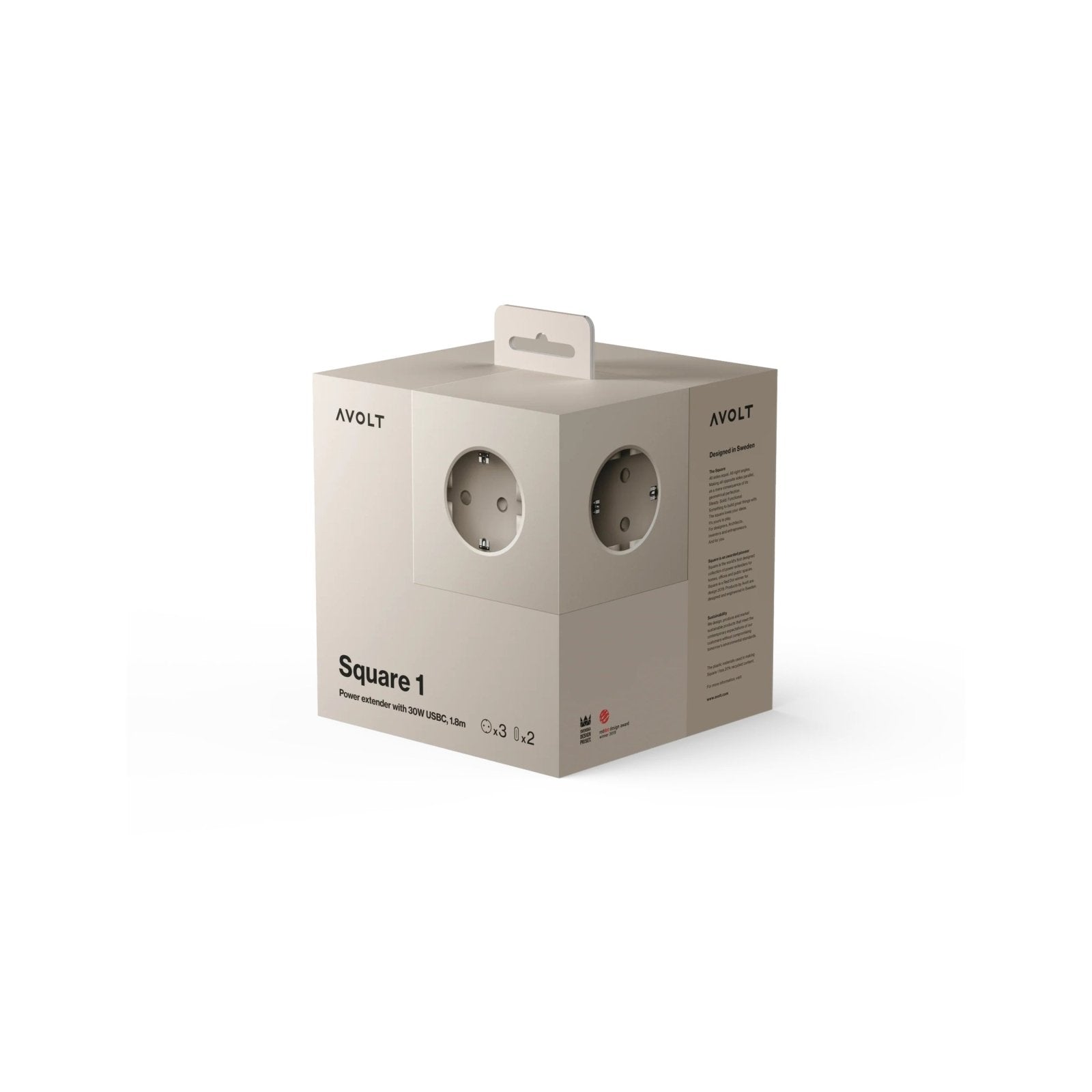 AVOLT - Avolt Square 1 - USB C - Black – industrial Konzept Store