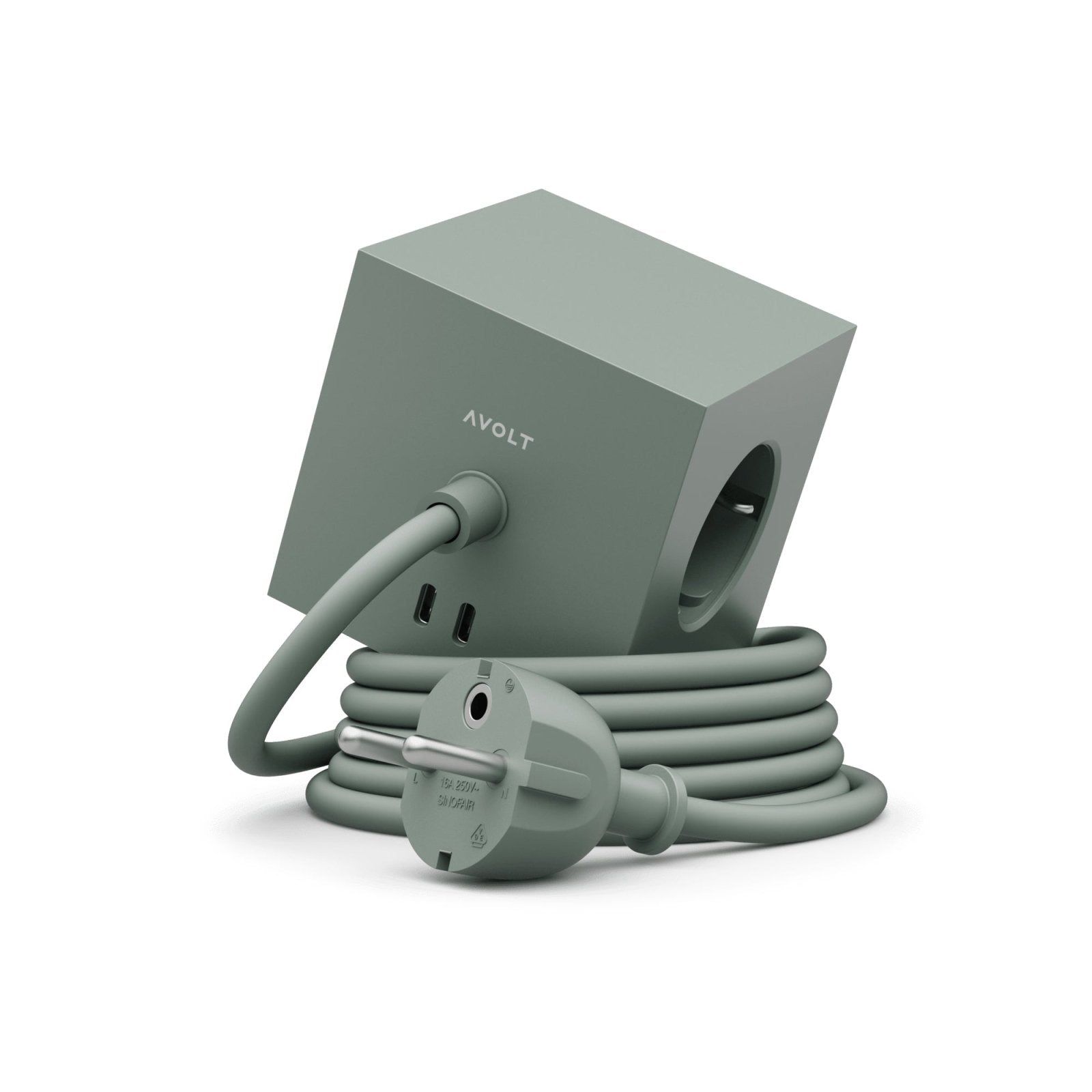 Square 2 USB C - Gotland Grey - AVOLT – industrialkonzept