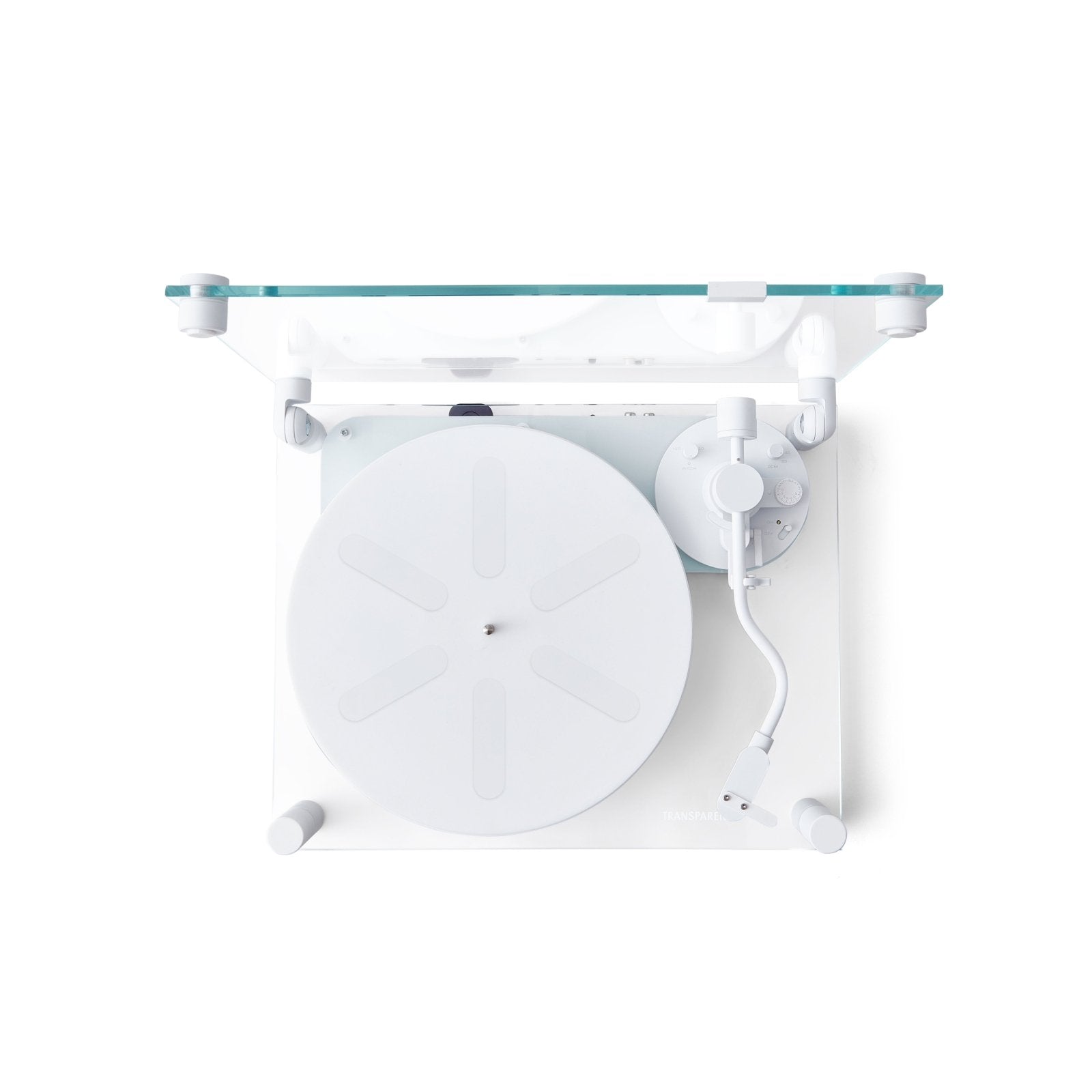 Transparent Turntable - White - Transparent – industrialkonzept